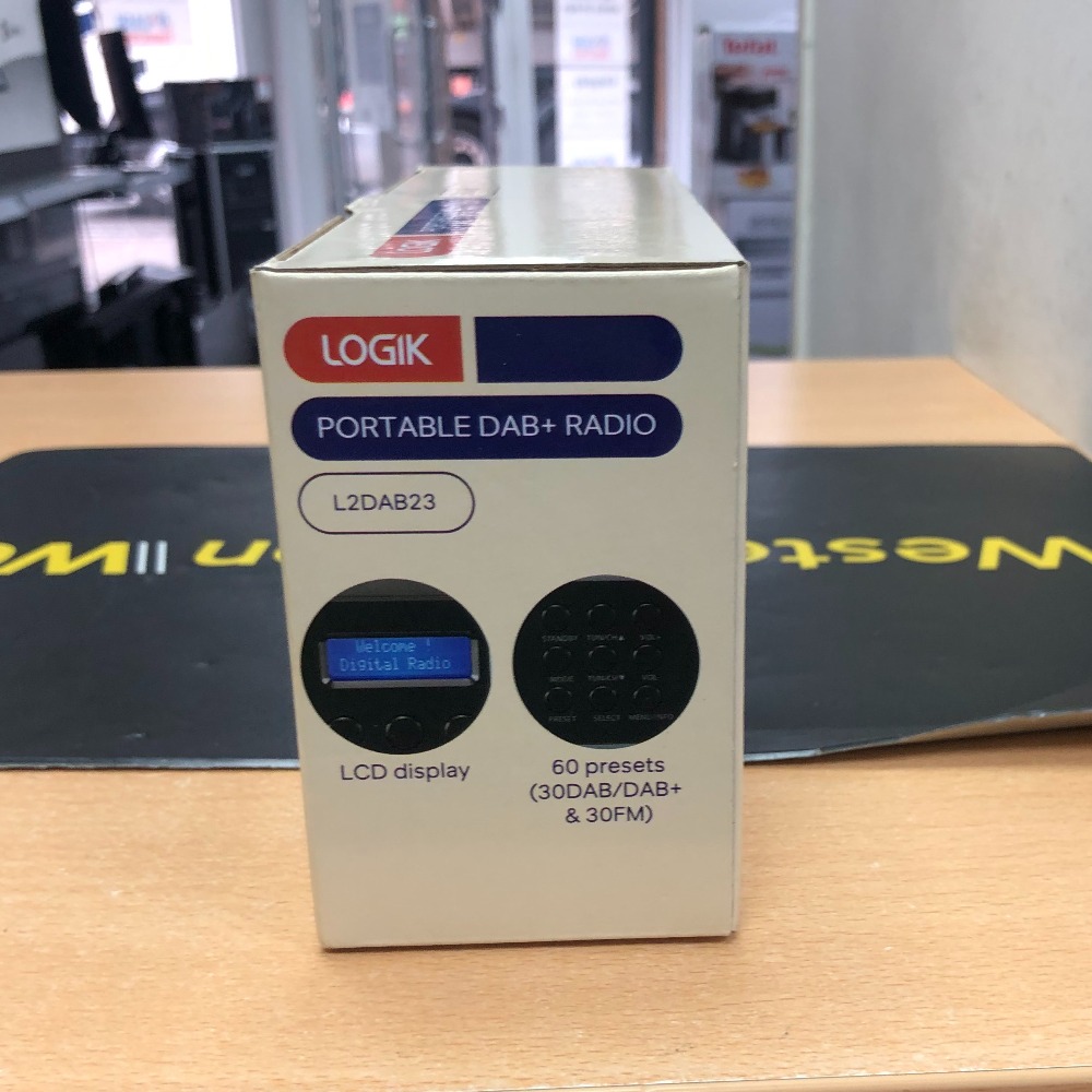 New Logik L2DAB16 Portable DAB FM Digital Radio - Black Mains/Battery ...